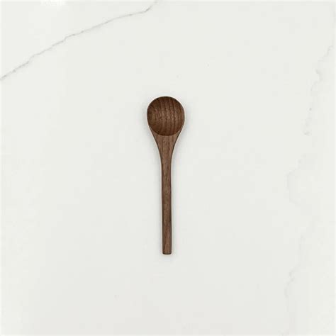 Walnut Wood Tiny Spoon Open Invite