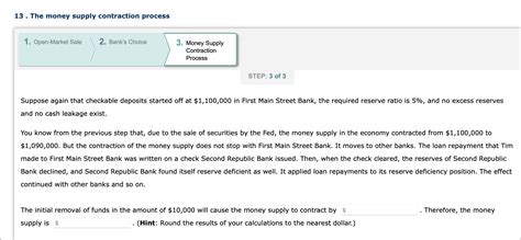 Solved 13 The Money Supply Contraction Process 1