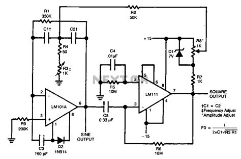 Square Wave Generator Using Op Amp Electronic Circuits