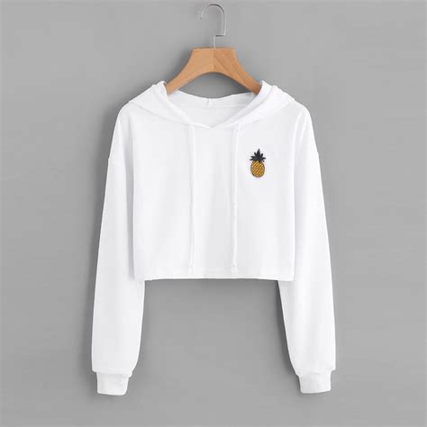 Женская толстовка с капюшоном и аппликациями Pinapple Sweatshirt Long ...