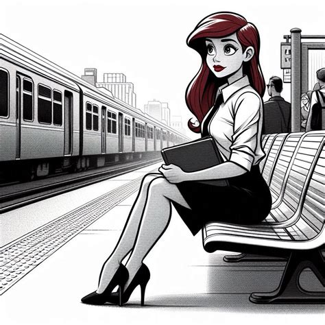 Ariel Waiting For The Train To Arrive By Floodunversed On Deviantart