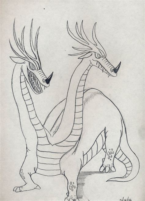 Two Headed Dragon Drawing At Explore Collection Of