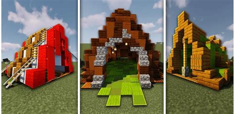 Heres 3 Unique Tent Designs In Minecraft🎪 Minecraft Houses Tent