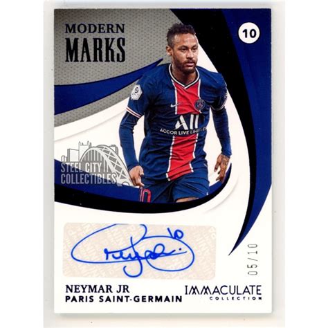 Neymar Jr 2021 Panini Immaculate Modern Marks Autograph Card 05 10