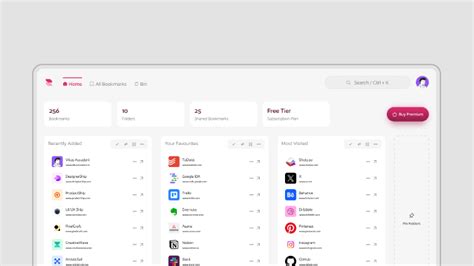 Web Bookmark Manager Sleek And Modern High Fidelity Ui Mockup By Vikas
