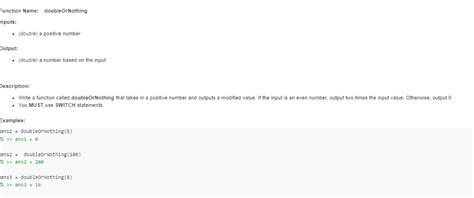 Solved Unction Name Doubleornothing Oputs Double A