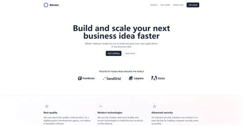 Blinder Free Business Template Nextjs Tailwind Template0
