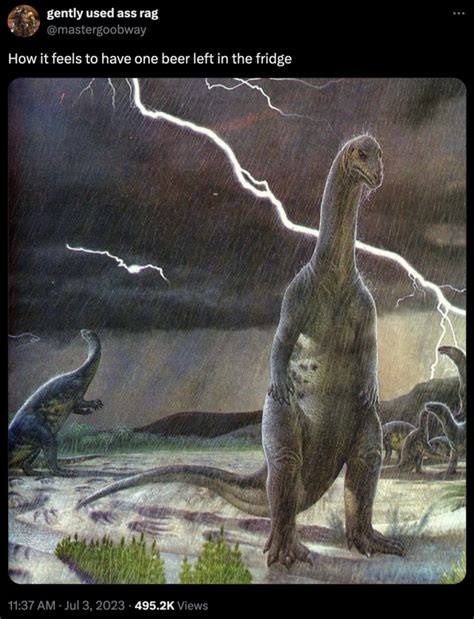 Dinosaur In The Rain Know Your Meme