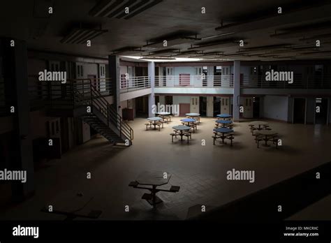 Light From Skylight Into Common Area Of Abandoned State Prison Cell