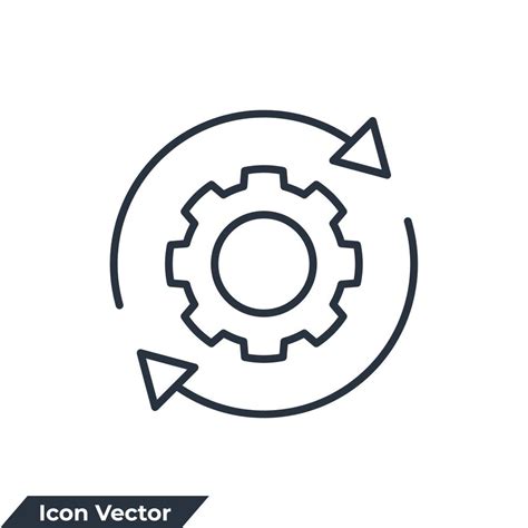 Process Management Icon Logo Vector Illustration Optimization Symbol