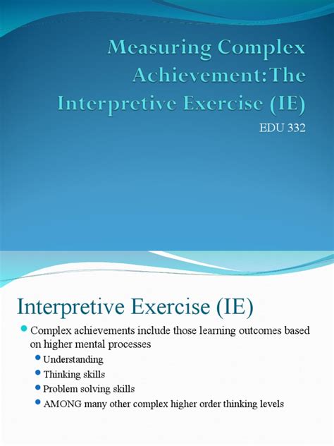 The Interpretive Exercise Pdf Multiple Choice Learning
