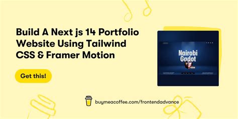 Build A Next Js 14 Portfolio Website Using Tailwind Css And Framer Motion Buymeacoffee