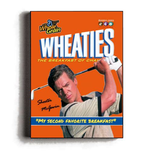 Framed Shooter Mcgavin Happy Gilmore Wheaties Cereal Box Faux Signed