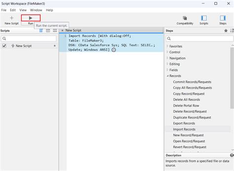 Connect To Sap Businessobjects Bi Data Using The Script Function In Claris Filemaker Pro