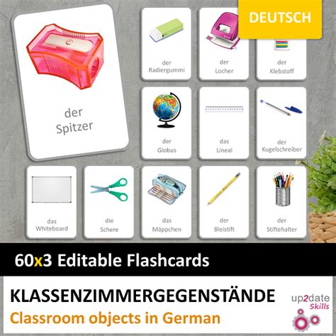 KlassenzimmergegenstÄnde Classroom Objects In German Printable