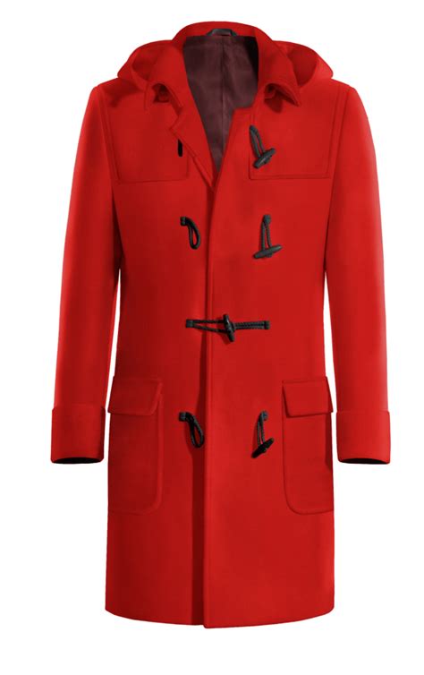 Intense Red Long Toggle Coat