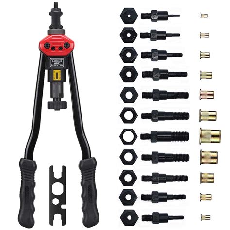 16 Hand Rivet Nut Setter Kit Threaded Riveter Professional Long Handle