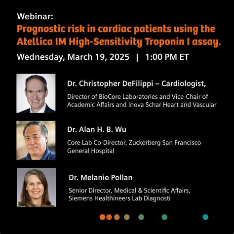 Atellica Im High Sensitive Trop I Now Available With Its Prognostic