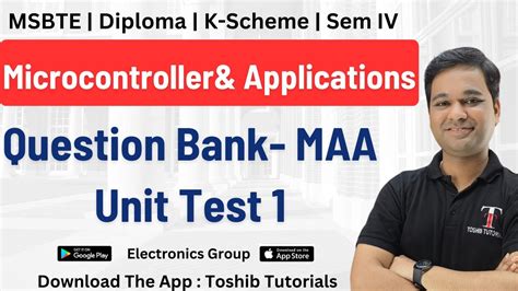 Microcontroller Applications Maa Unit Test 1 Question Bank