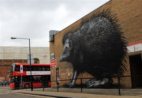 Roa Hedgehog Street Art In East London From Street Art London