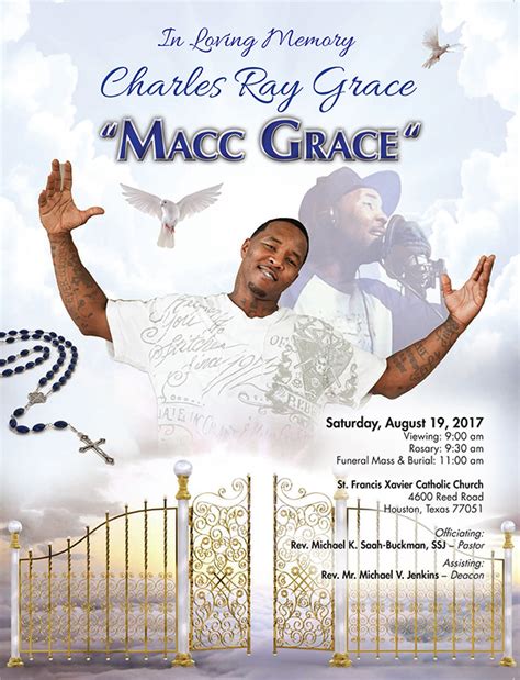 Charles Ray Macc Grace Obituary Funeral Program