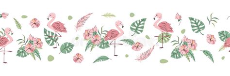 Hibiscus Flamingo Border Stock Illustrations 190 Hibiscus Flamingo Border Stock Illustrations