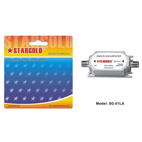 Stargold 950 2150mhz 30db Gain Satellite Dish Signal Inline Amplifier