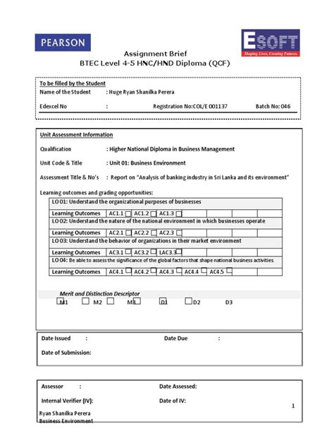 Assignment Brief Btec Level 4 5 Hnc Hnd Pdf Fiscal Policy Monetary Policy