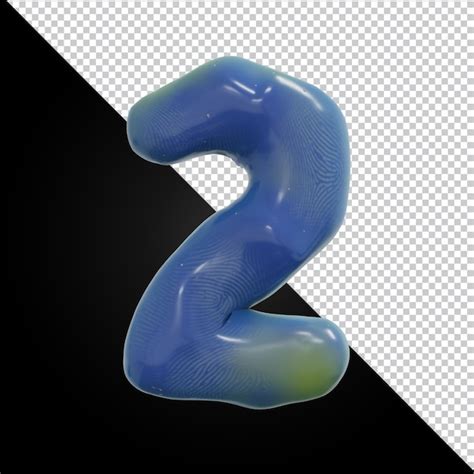 Premium Psd 3d Rendering Of Alphabet Number 2 Isolated