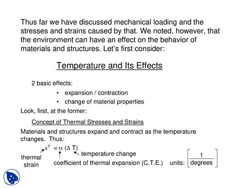 Temperature And Its Effects Part 1 Material And Structures Lecture