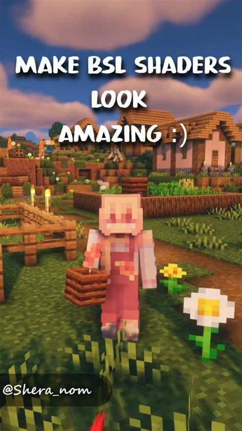 minecraft bsl shader settings to make you game look aesthetic