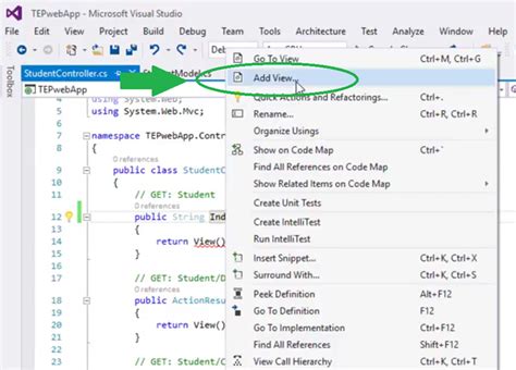 Create A New View In Aspnet Mvc The Engineering Projects