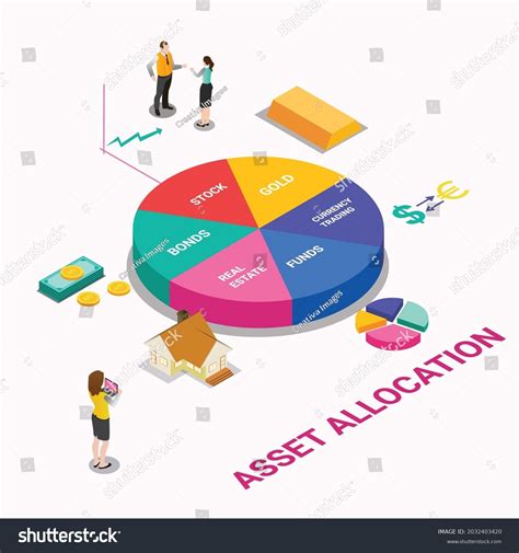 Asset Allocation Management 3d Isometric Vector Stock Vector Royalty