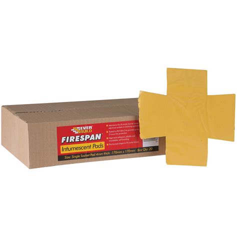 Firespan Intumescent Double Socket Pad Box 20 Rapid Electronics