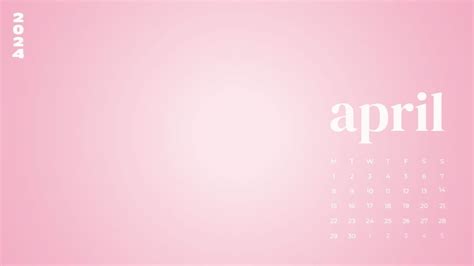 Pretty Pink April Desktop Wallpaper
