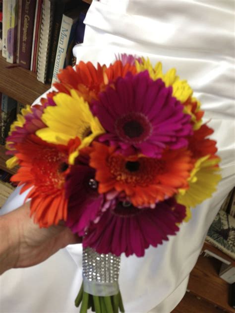 Bright Gerb Bouquet Wedding Flowers Selmisweddings Weddingflowers