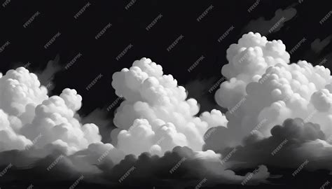 Un Cielo Gris Oscuro Con Nubes Y Un Fondo Negro Foto Premium