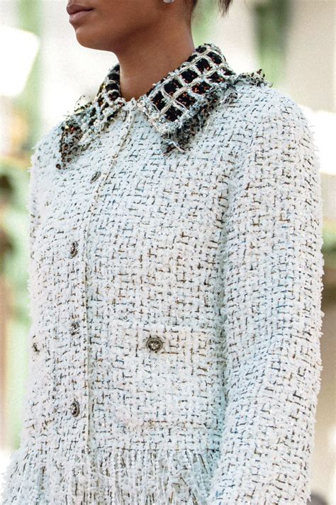 Jacket Embroidered Glittered Tweed White Black And Gold — Fashion