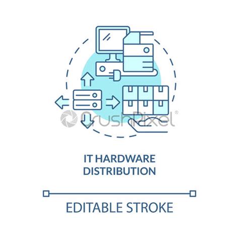 It Hardware Distribution Turquoise Blue Concept Icon Stock Vector 4530887 Crushpixel
