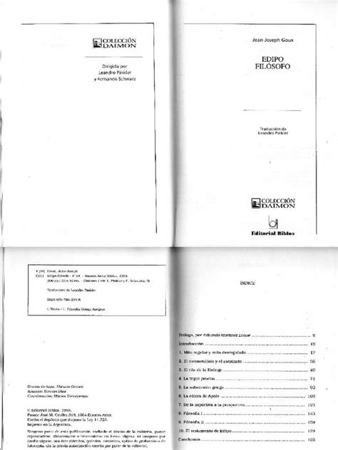 Goux Edipo Filósofo SelecciÓn 22 Pdf