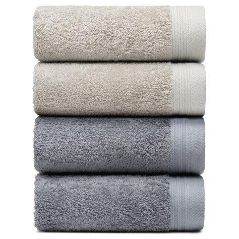 Premium 100 Cotton Towel Set Of 4 Hand Towels 18 X 30 4 Ultra Soft