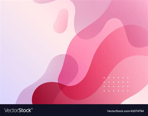 Modern Simple Red Pink Wave Fluid Liquid Abstract Vector Image