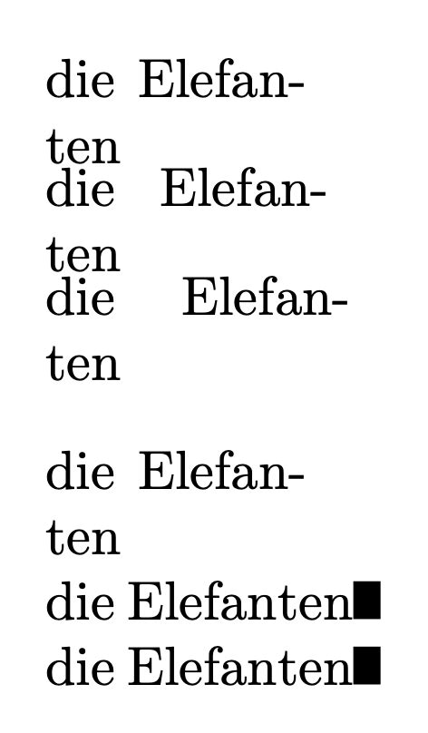 line breaking about false hyphenation and raggedright — tex tex
