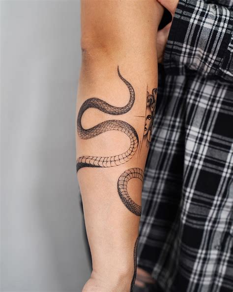 Viper Tattoo Around Arm