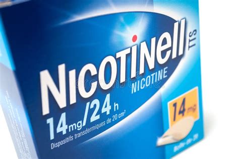 Nicotinelle Patch Cardboard Box On White Background Editorial