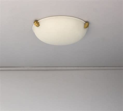 Fine French Art Deco Glass And Brass Flush Mount Sconce By Jean Perzel