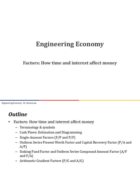 Engineering Economy Time Interest Money Pdf Present Value Interest