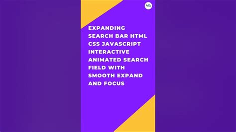 🔍 Create An Expanding Search Bar In 60 Seconds ⏱️ Html Css Javascript Shorts Youtube