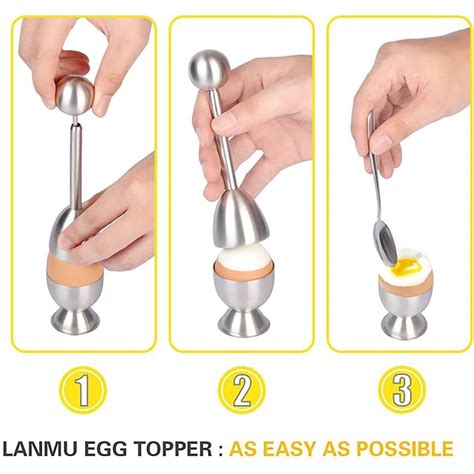 Set Pentru Spart Oua 2 Suporturi De Oua 2 Linguri Si 1 Taietor Inox Argintiu Emagro