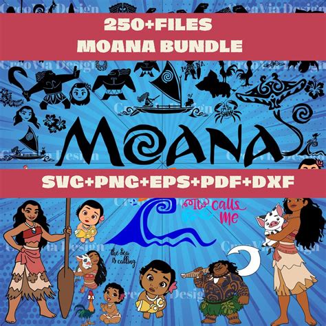 Moana Svg Bundle Moana Clipart Bundle Moana Svg Cut Files For Cricut